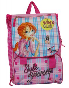 WinX - BACKPACK SQUARE WINX W FLAP, BUCKLES, FRONT POCKET, EVA MOLDED D.568